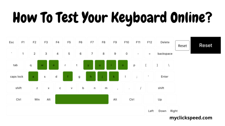 How To Test Your Keyboard Online? | My Click Speed