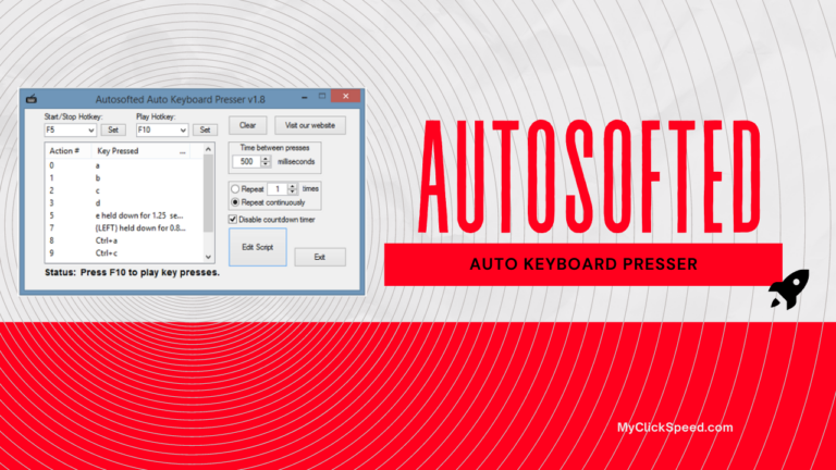 Autosofted Auto Keyboard Presser | My Click Speed